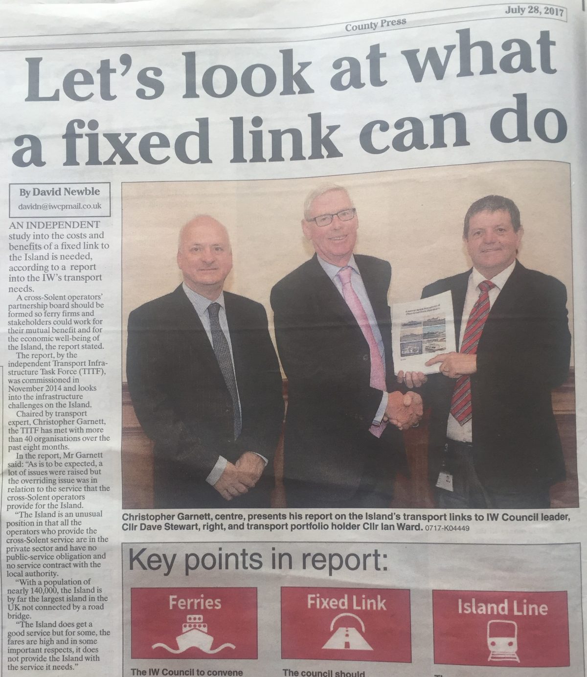 The IOW Transport Infrastructure Task Force (TITF)